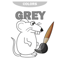 Learn the color gray - things that are gray color Vector Image