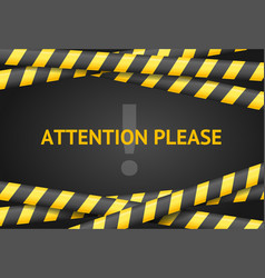 Realistic 3d detailed black and yellow line Vector Image