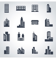 School building black sticker Royalty Free Vector Image