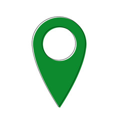 Pointer map location navigation gps icon Vector Image