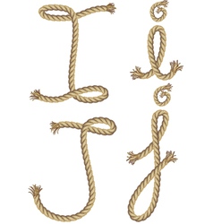 Rope alphabet font style Royalty Free Vector Image