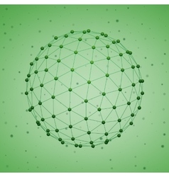 Abstract green hemisphere made of six-sided Vector Image