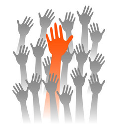 Leader hand Royalty Free Vector Image - VectorStock