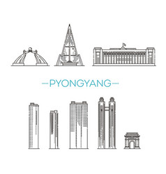 Famous world landmarks isometric high detailed Vector Image