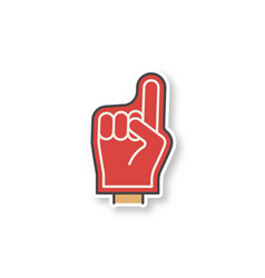 System off hand finger sign hand Royalty Free Vector Image