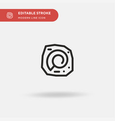 Fossil simple icon symbol Royalty Free Vector Image