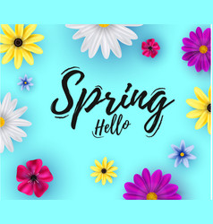 Hello sunshine hand drawn calligraphy and brush Vector Image