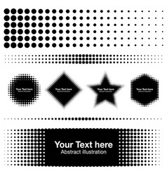 Set of abstract halftone elements Royalty Free Vector Image
