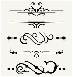 Calligraphic elements Royalty Free Vector Image