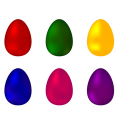 Colorful eggs set Royalty Free Vector Image - VectorStock