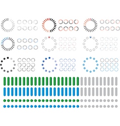 Fluid progress loading bar 100 90 80 70 60 50 40 Vector Image