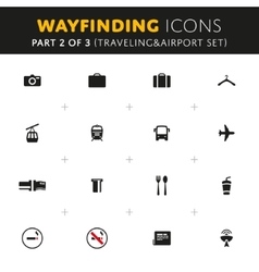 Wayfinding Icons Set Royalty Free Vector Image