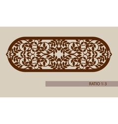 Template pattern for cutting decorative panel Vector Image