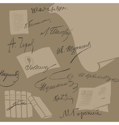 Realistic literature objects of writer Royalty Free Vector