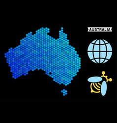 Dot australia map Royalty Free Vector Image - VectorStock