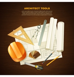 Construction Architect Tools Background Royalty Free Vector