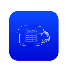Blue telephone icon Royalty Free Vector Image - VectorStock