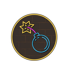 Cheeseburger retro neon sign oval Royalty Free Vector Image