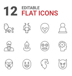 Cute cartoon monstershipster hand drawn crazy Vector Image