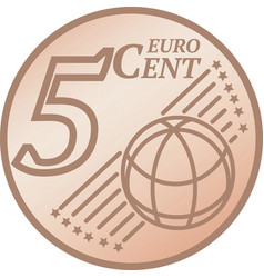 One euro cent coin Royalty Free Vector Image - VectorStock