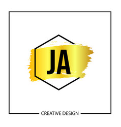 Initial letter ja logo template design Royalty Free Vector