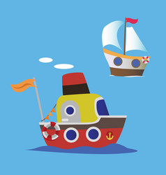 Toy ship Royalty Free Vector Image - VectorStock