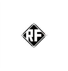 Rf logo letter monogram with triangle shape Vector Image