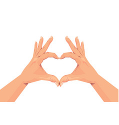 Human hands making heart shape gesture Royalty Free Vector