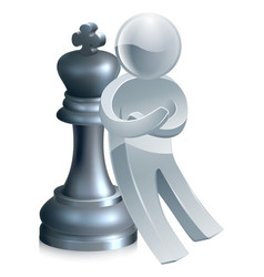 Isolated king chess piece icon Royalty Free Vector Image