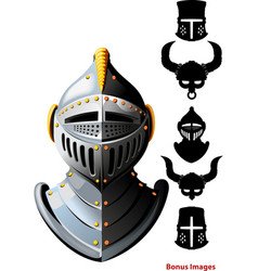 Great helm also called pot bucket and barrel Vector Image
