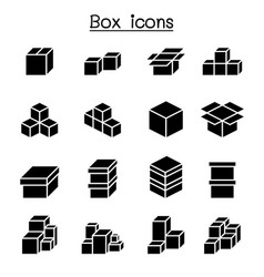 Cartoon color pile boxes moving concept Royalty Free Vector
