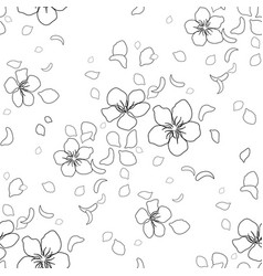 Seamless floral pattern white and black Royalty Free Vector