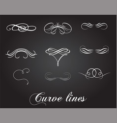 Typographic design elements and curve lines Vector Image