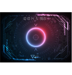 Red gaming interface data digital technology Vector Image
