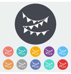 Bunting icon Royalty Free Vector Image - VectorStock