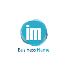 Initial letter im logo template design Royalty Free Vector