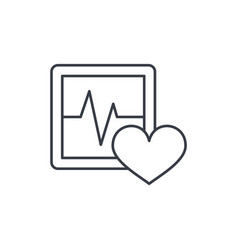 Ecg sinusoidal pulse lines frequency heartbeat Vector Image