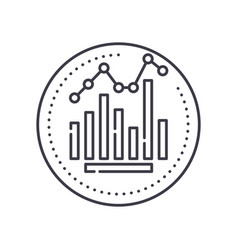 Classify icon linear isolated thin Royalty Free Vector Image