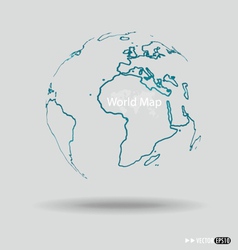 Set of modern globe drawing concept Royalty Free Vector