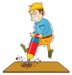 Cartoon of man or businessman trying to stop Vector Image