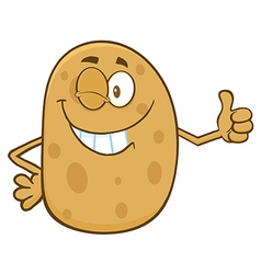 Waving potato cartoon Royalty Free Vector Image