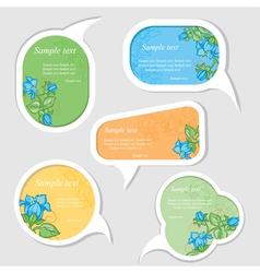 Speech bubble with flowers Royalty Free Vector Image