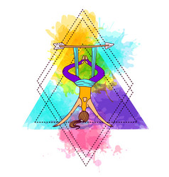 Beautiful hand drawn aerial yoga Royalty Free Vector Image