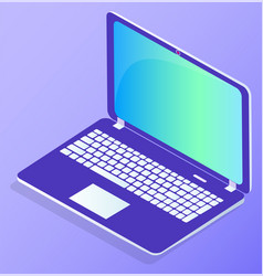 Personal computer shining pc neon icon device Vector Image