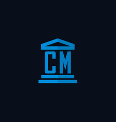Cm initial wedding monogram logo Royalty Free Vector Image