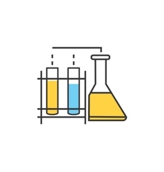 Laboratory analysis flat icon Royalty Free Vector Image