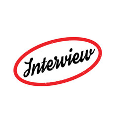 Interview rubber stamp Royalty Free Vector Image