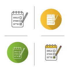Checklist and to do list icons set Royalty Free Vector Image