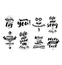 Inspirational quotes set Royalty Free Vector Image