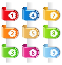 Ribbons with numbers Royalty Free Vector Image
